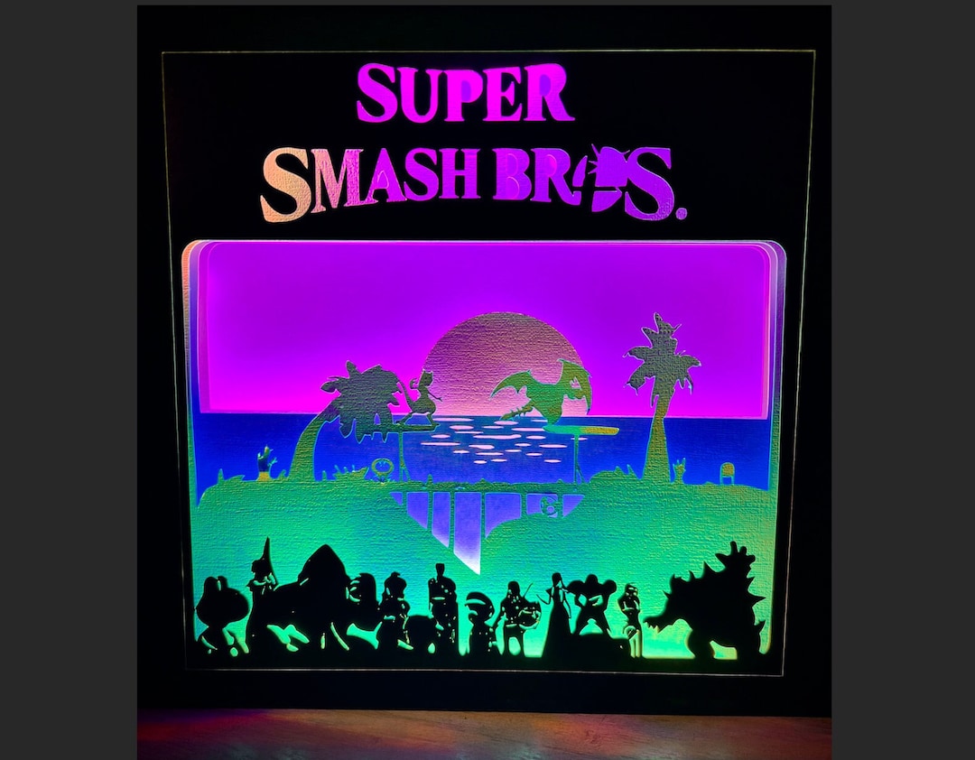 Super Smash Bros. Lightbox Scene - SVG / Cut Files - Etsy