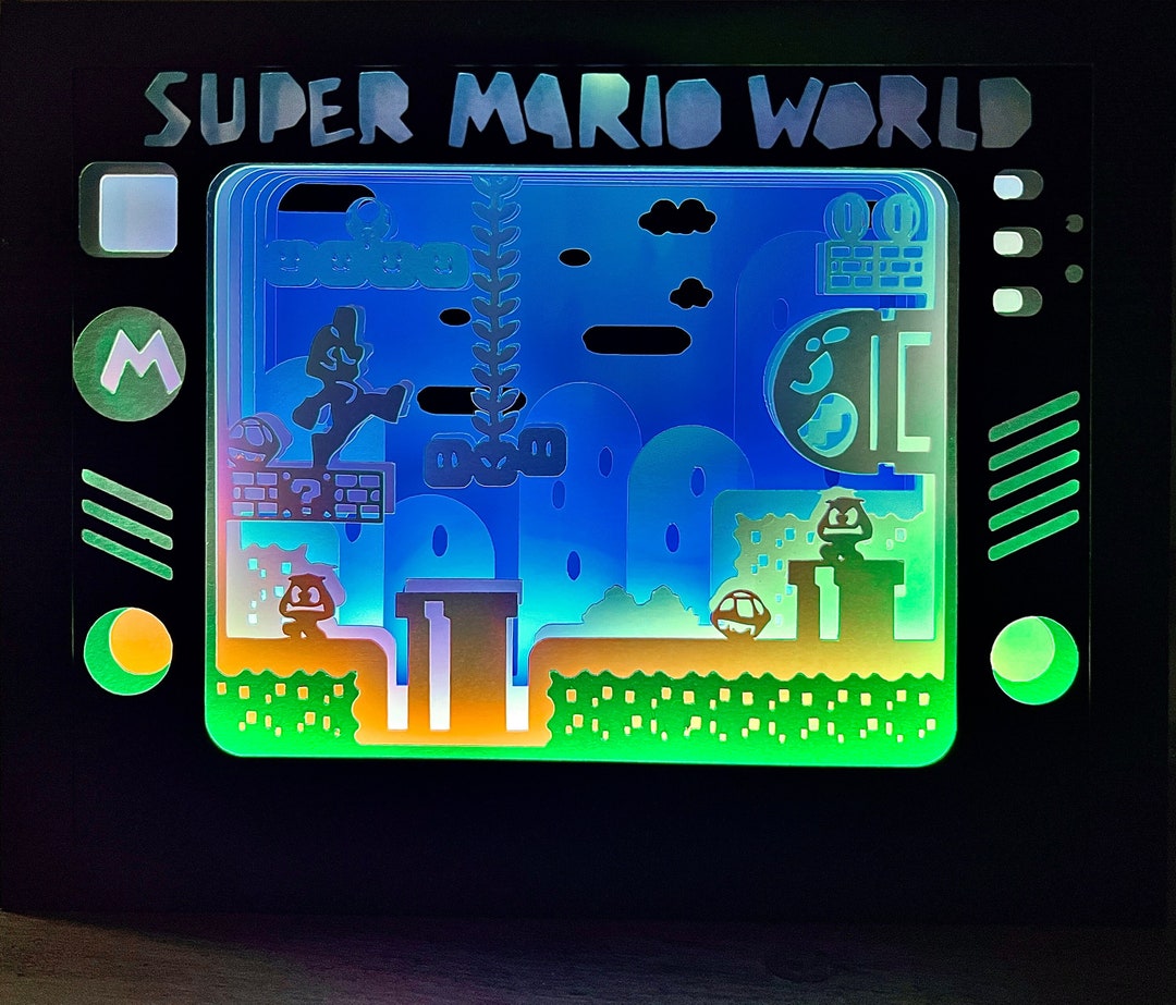 Super Mario World Lightbox Scene - SVG / Cut Files - Etsy