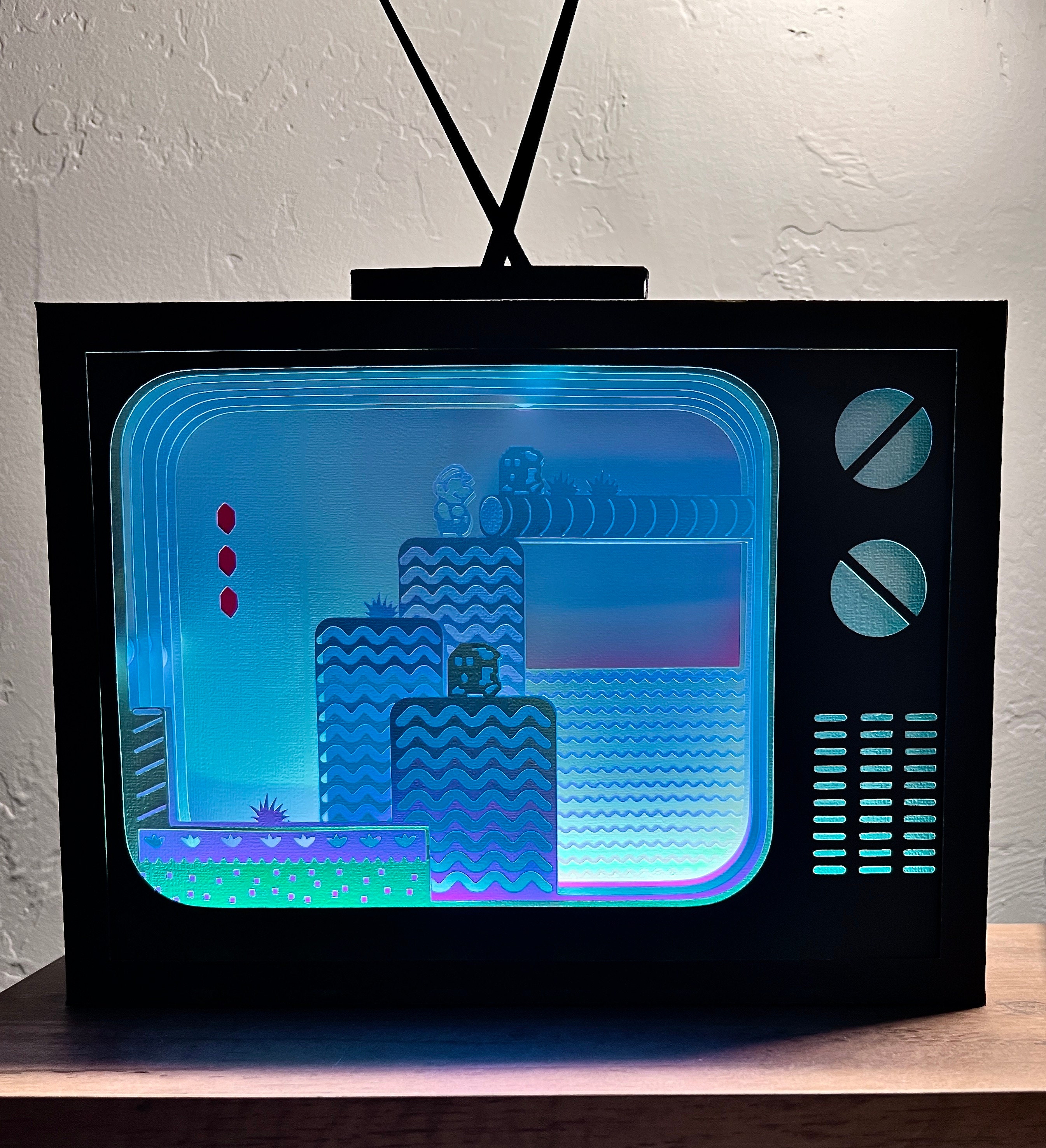 Super Mario 2 Retro TV Lightbox - Cut Files / SVG - Etsy