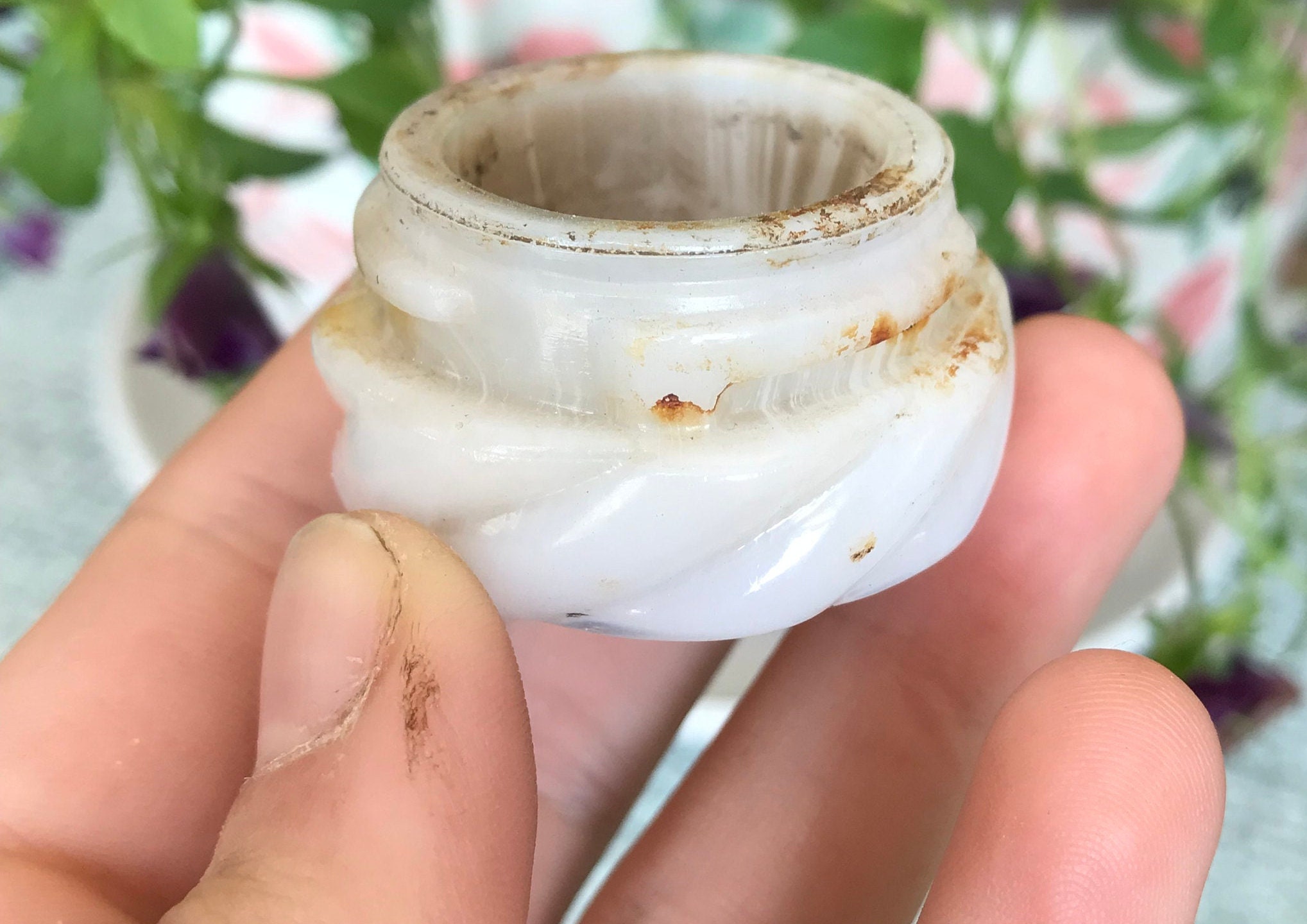 1920s Small Milk Glass Cosmetic Jar - Etsy
