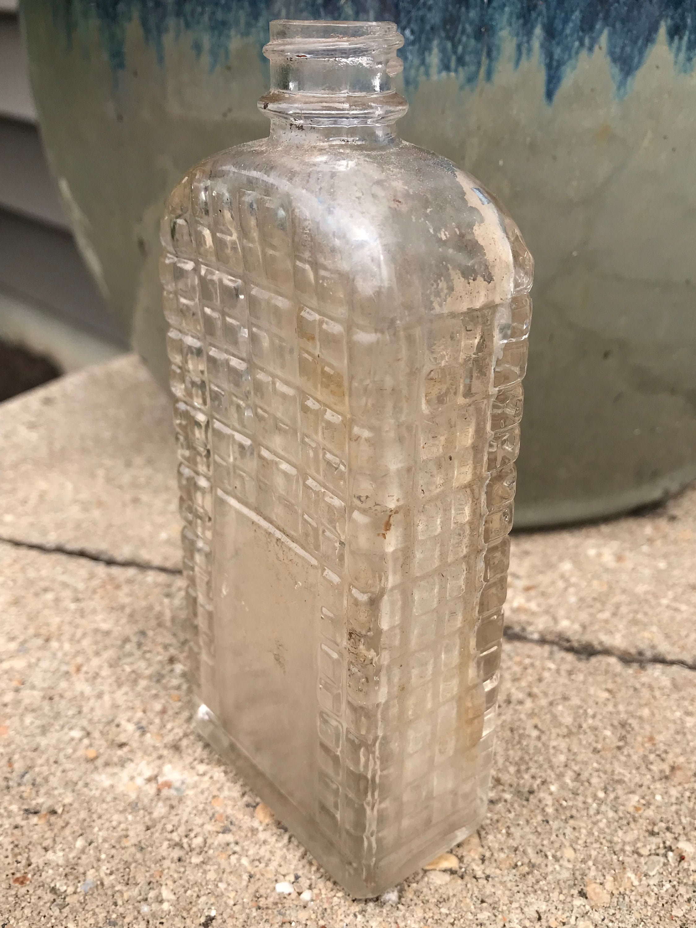 1920s Textured Glass Bottle - Etsy