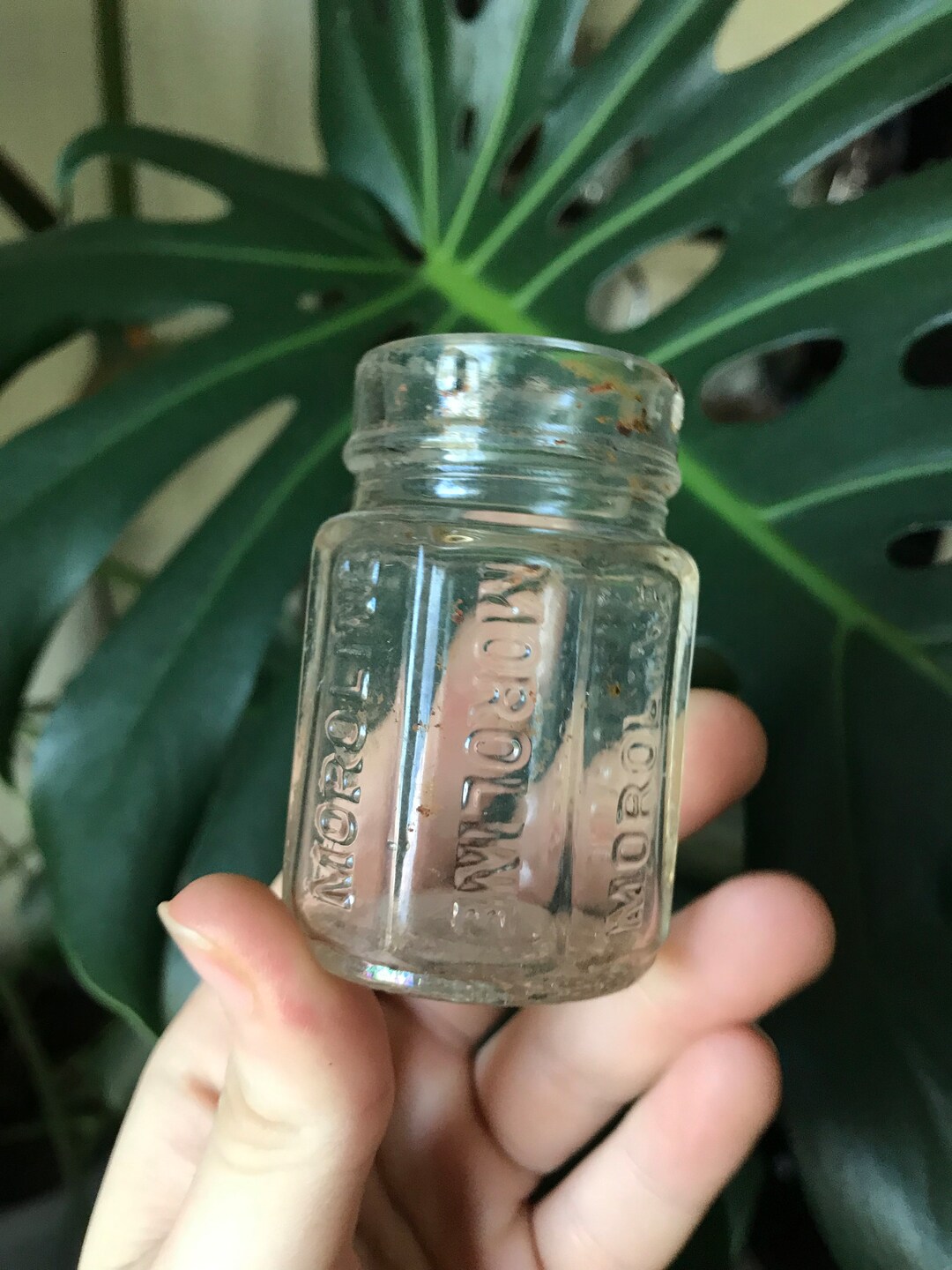1930s Paneled Moroline Clear Glass Jar - Etsy