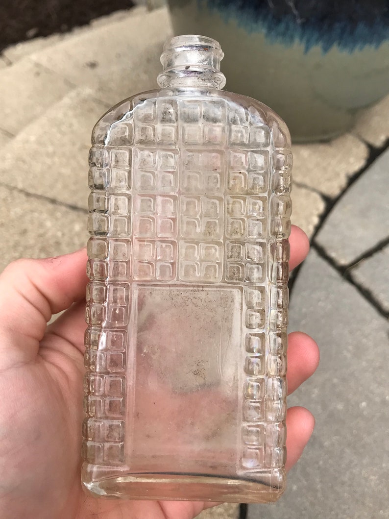 1920s Textured Glass Bottle - Etsy