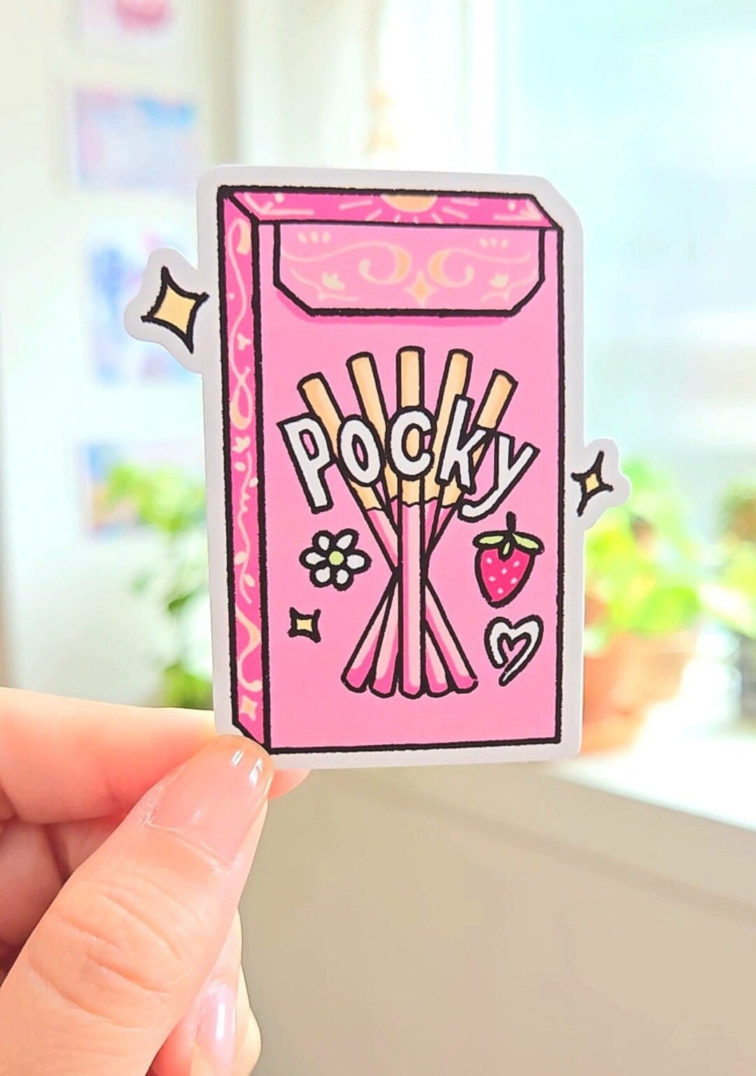 Strawberry Pocky Sticker - Etsy