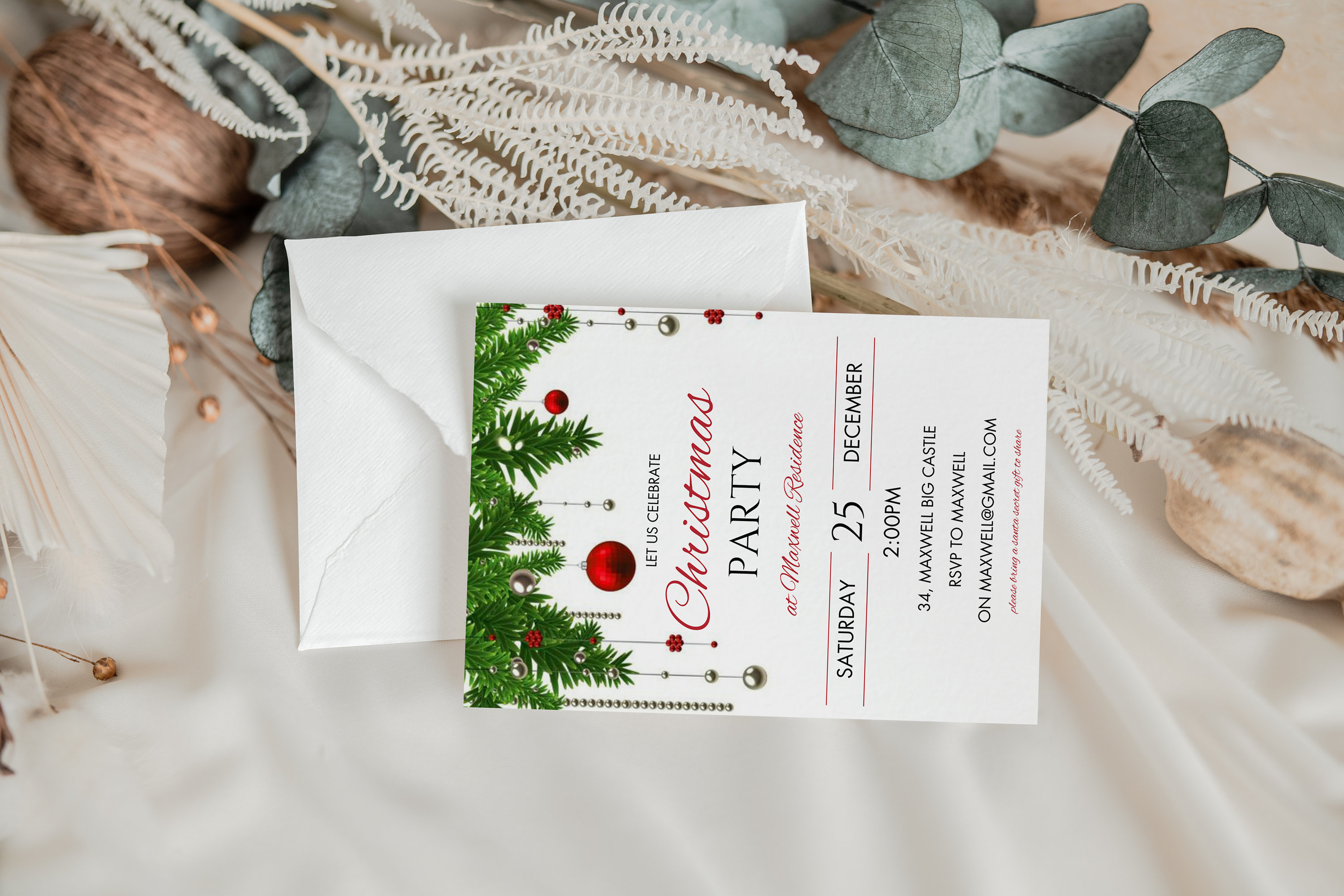 Editable Christmas Party Invitation Christmas Party - Etsy