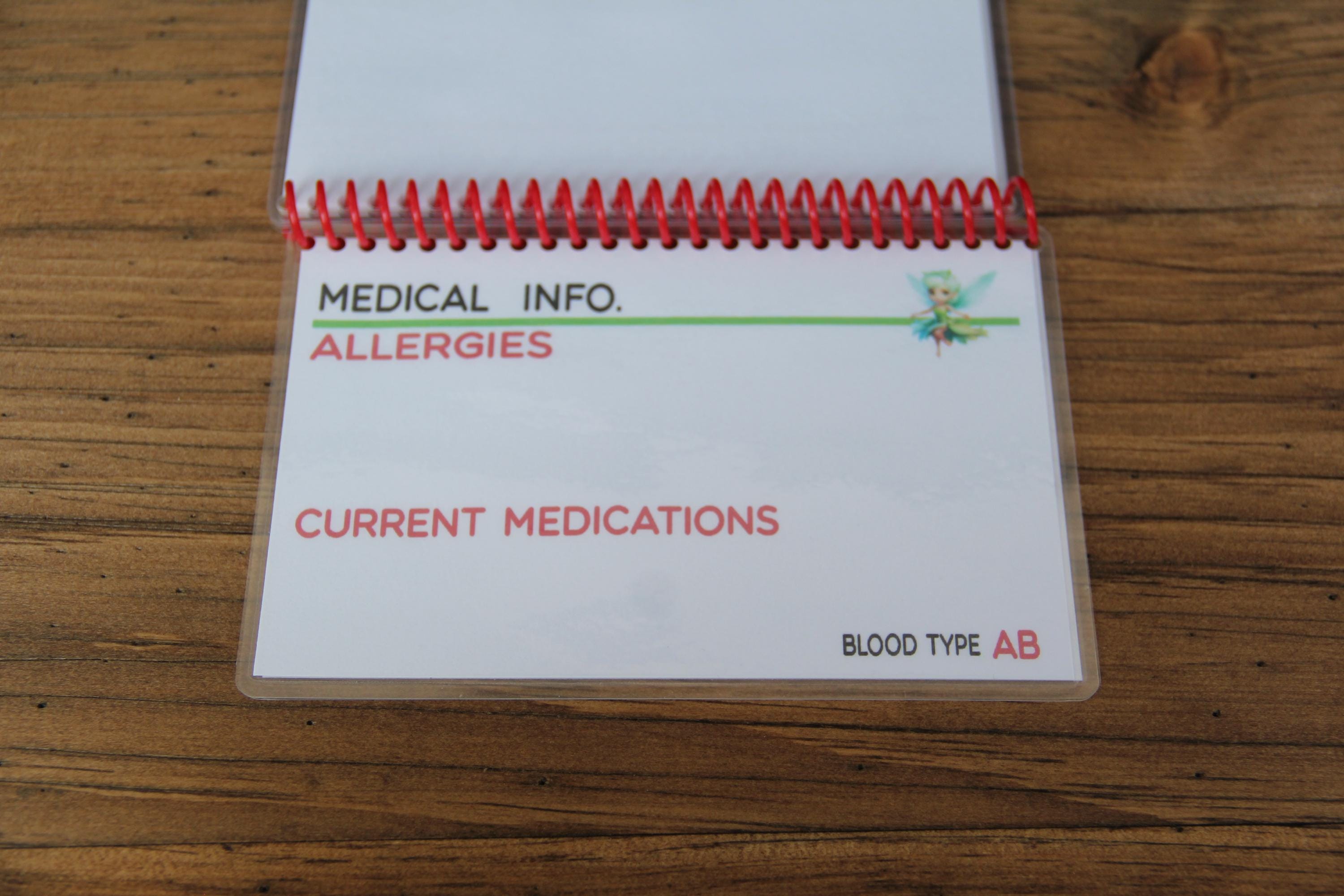 Autism Medical Alert Mini Book - Etsy