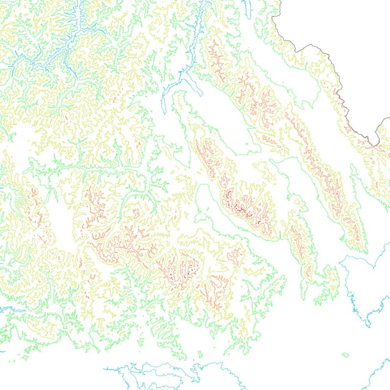 Topographic Map of Idaho | Laser Cut File | Multi-layer SVG - Etsy