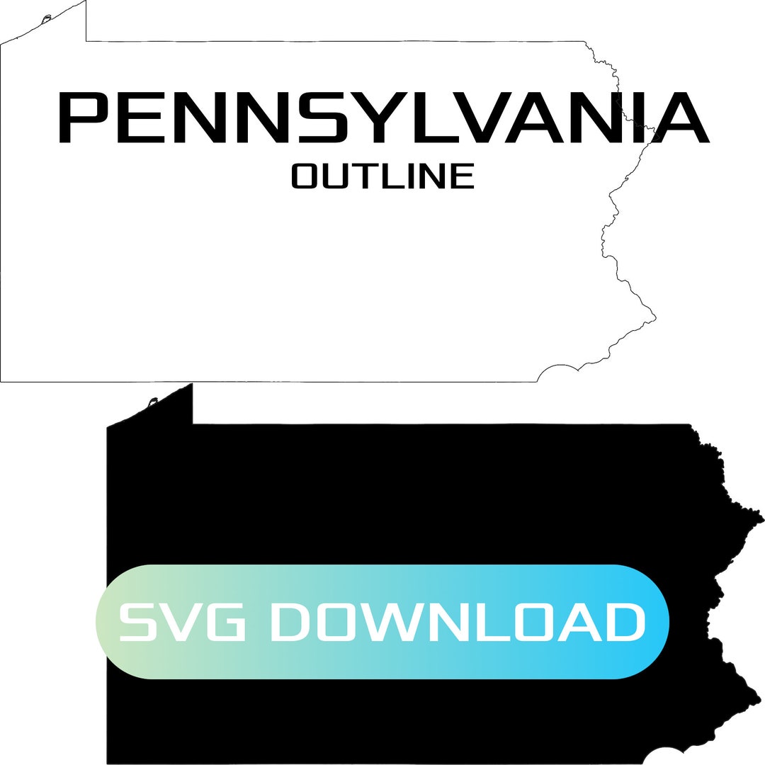 Pennsylvania Outline SVG Laser Cut File - Etsy