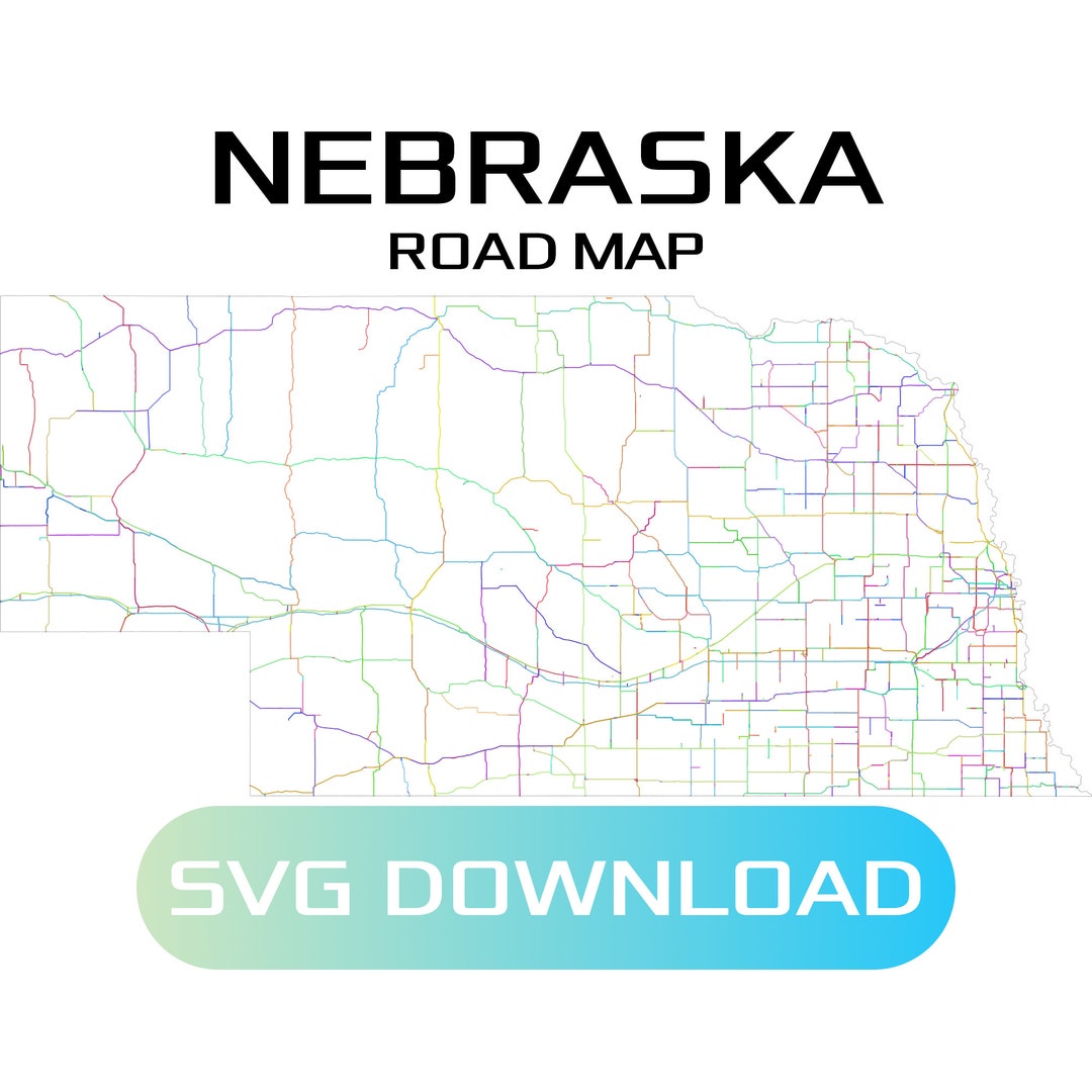 Nebraska Road Map Multi-layer SVG Laser Cut File - Etsy