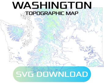 Topographic Map of Mount Rainier, Washington Contour Line Map Multi ...