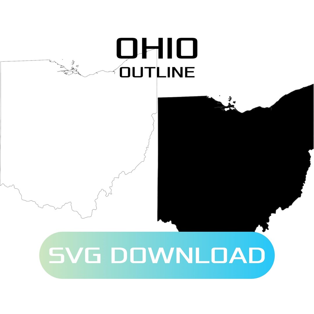 Ohio Outline SVG Laser Cut File - Etsy