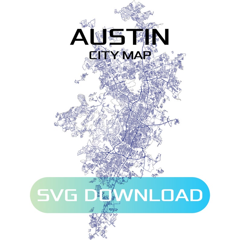 Austin City Map Multi-layer SVG Laser Cut File - Etsy