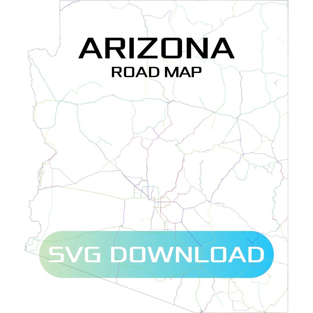Arizona Road Map Multi-layer SVG Laser Cut File - Etsy