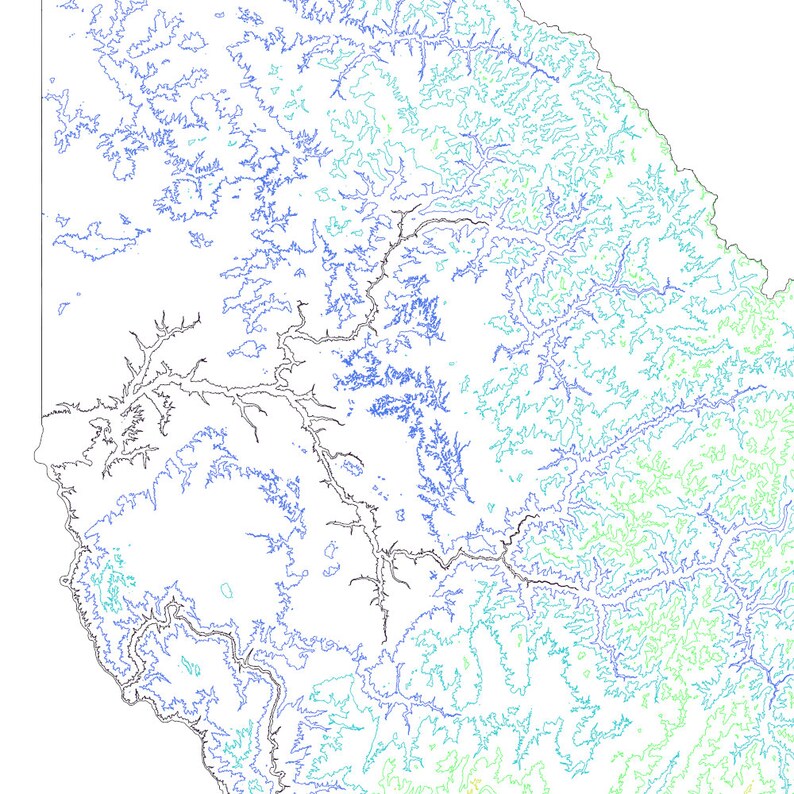 Topographic Map of Idaho | Laser Cut File | Multi-layer SVG - Etsy