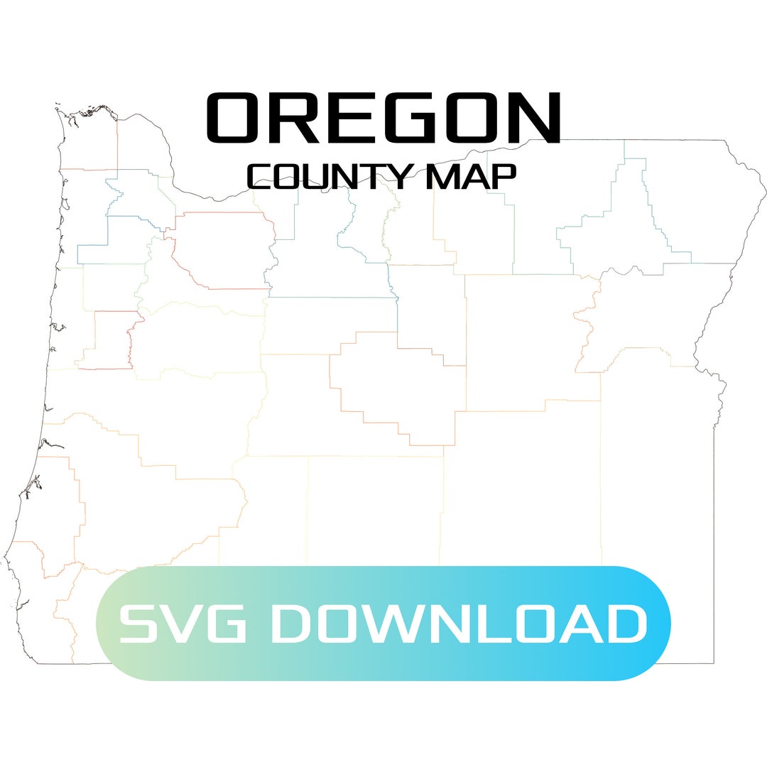 Oregon County Map Multi-layer SVG Laser Cut File - Etsy