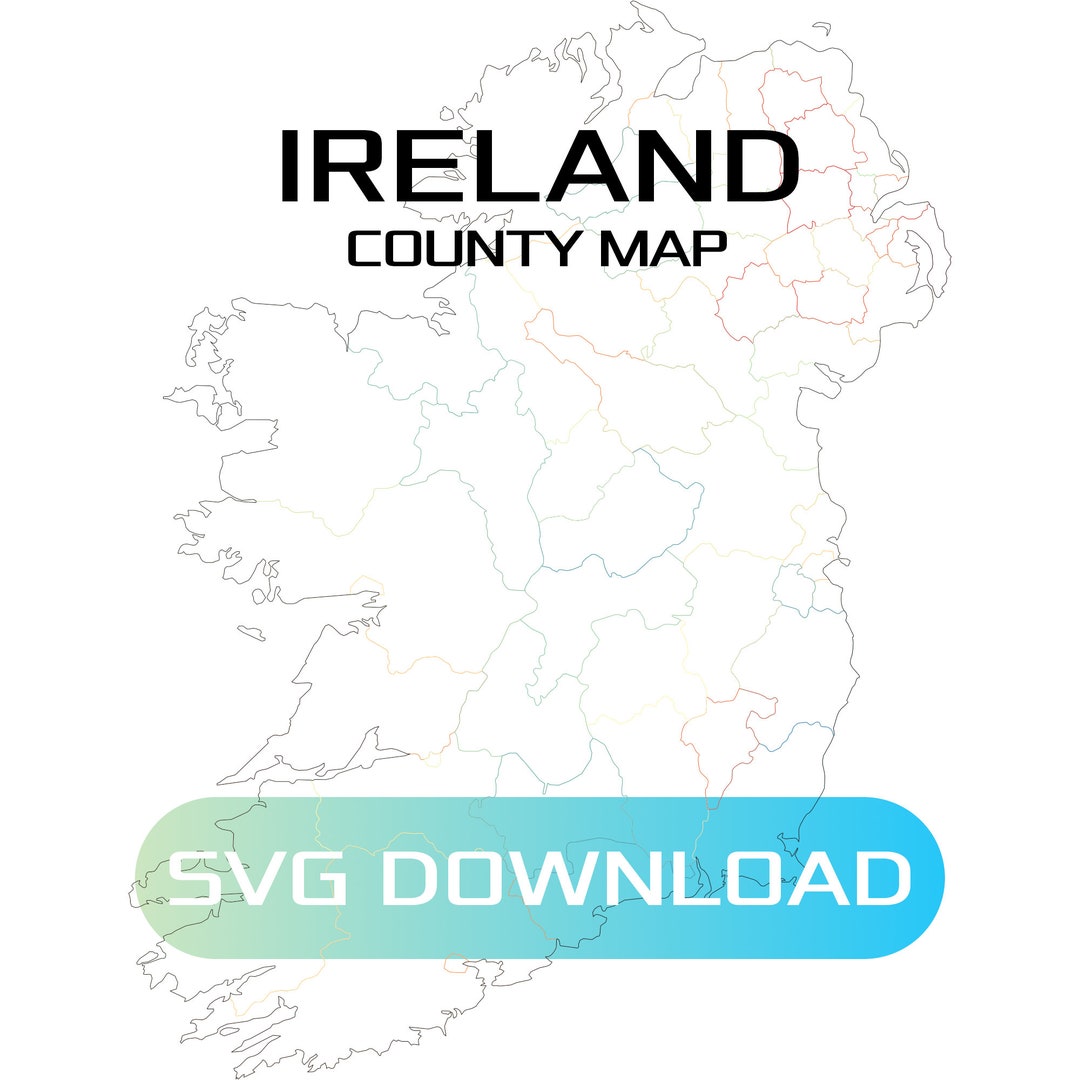 Ireland County Map Multi-layer SVG Laser Cut File - Etsy