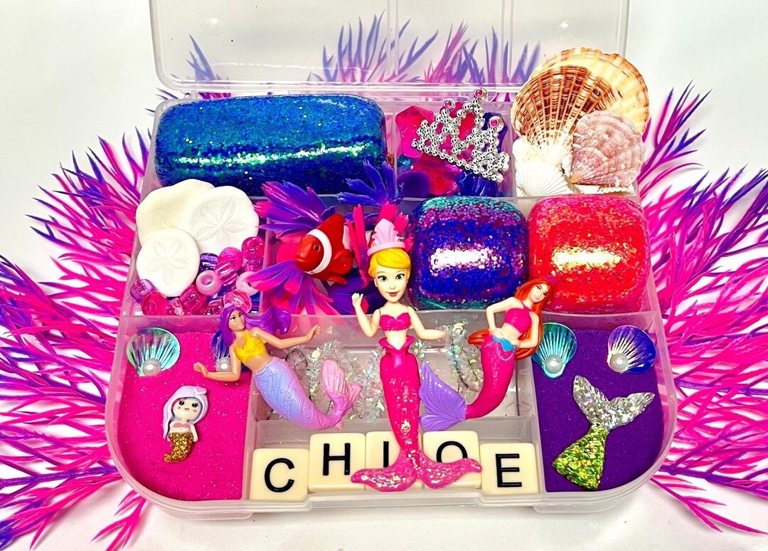 Mermaid Play Dough Kit Little Mermaid Sensory Kit Ariel - Etsy