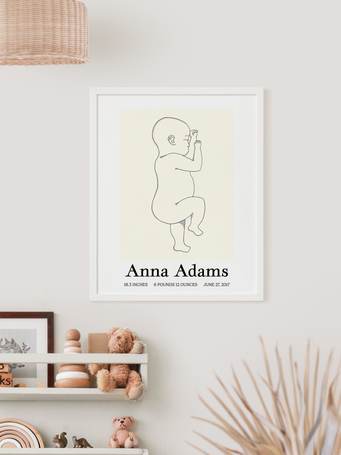 Baby Birth Poster Scale1:1 Baby Gift Idea Personalized Baby - Etsy