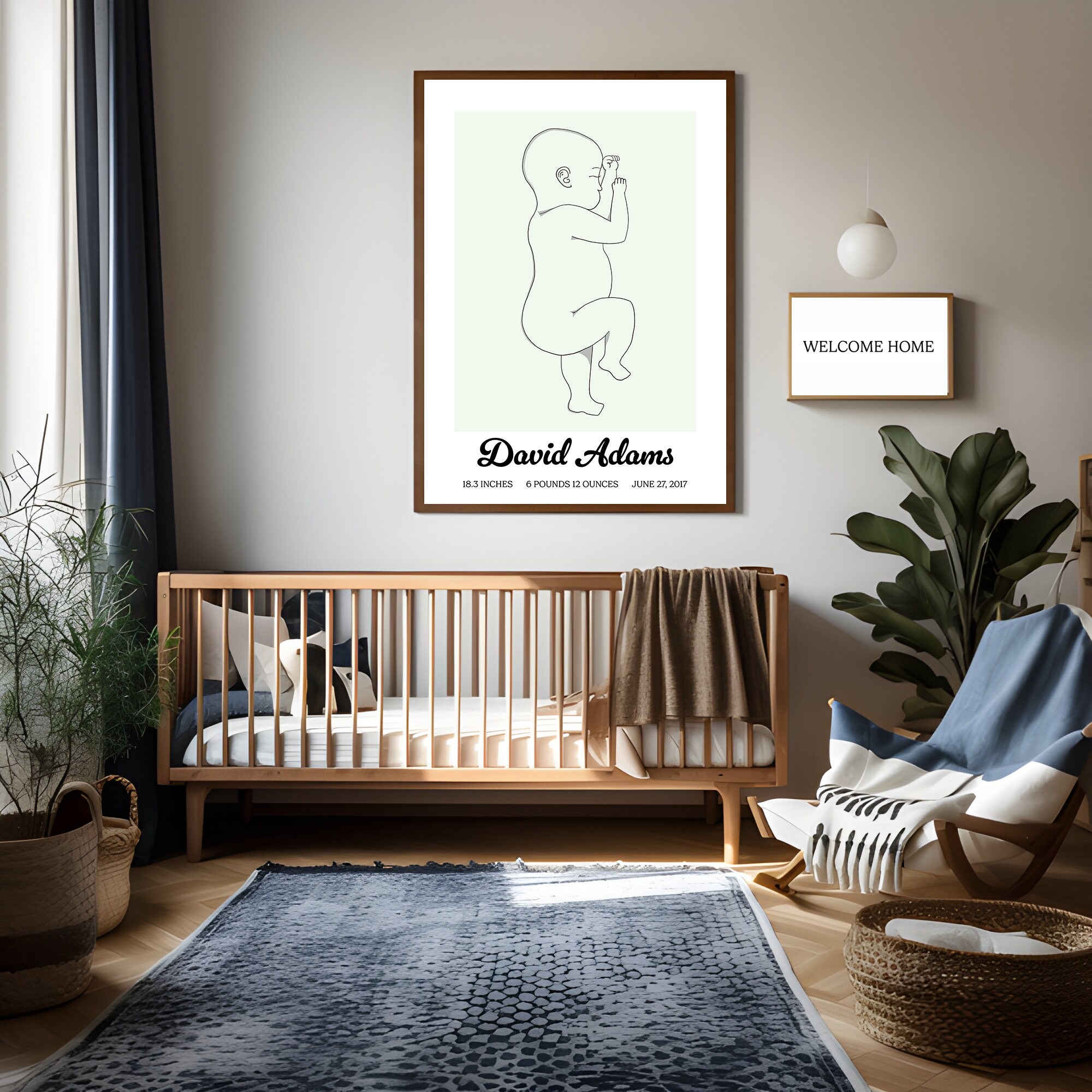 Baby Birth Poster Scale1:1 Baby Gift Idea Personalized Baby - Etsy