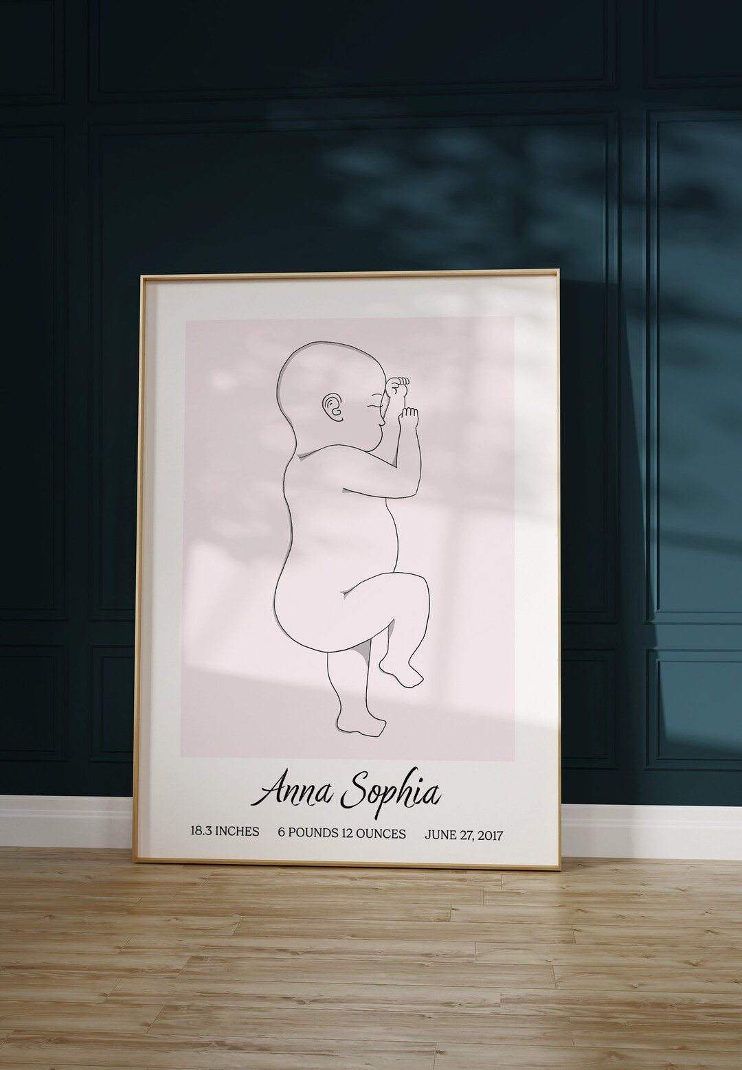 Baby Birth Poster Scale1:1 Baby Gift Idea Personalized Baby Poster ...