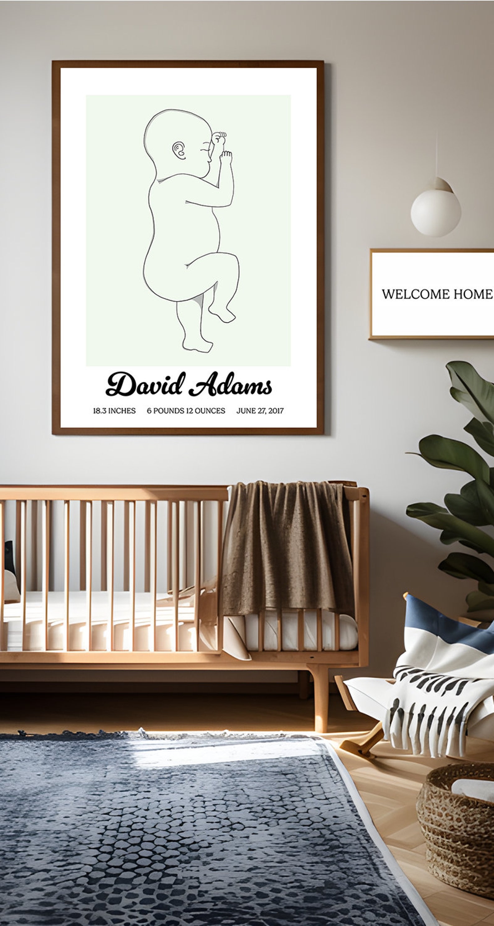 Baby Birth Poster Scale1:1 Baby Gift Idea Personalized Baby - Etsy