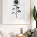 Simplistic Sunflower Sketch Art | Minimalist Floral Drawing | Wall Art ...