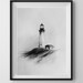 Simplistic Lighthouse Sketch Art | Minimalist Coastal Drawing | Wall ...