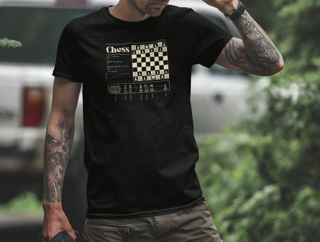 Chess Shirt, Chess Schematic, Retro Chess, Vintage Chess, Chess Diagram ...