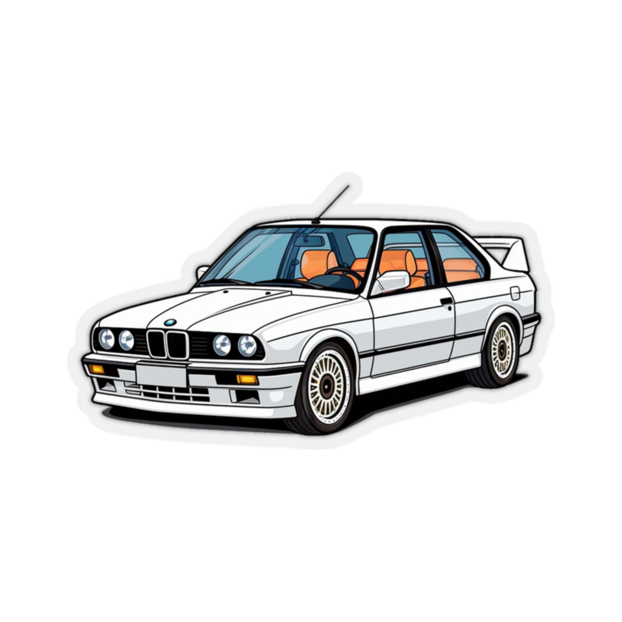 BMW E30 Sticker white - Etsy
