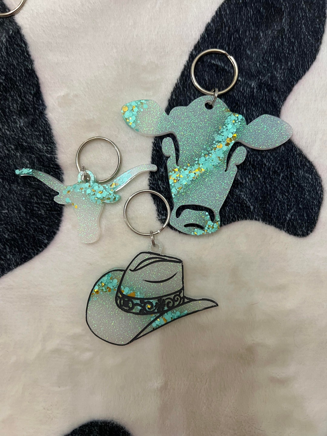 Blue & White Assorted Keychains - Etsy