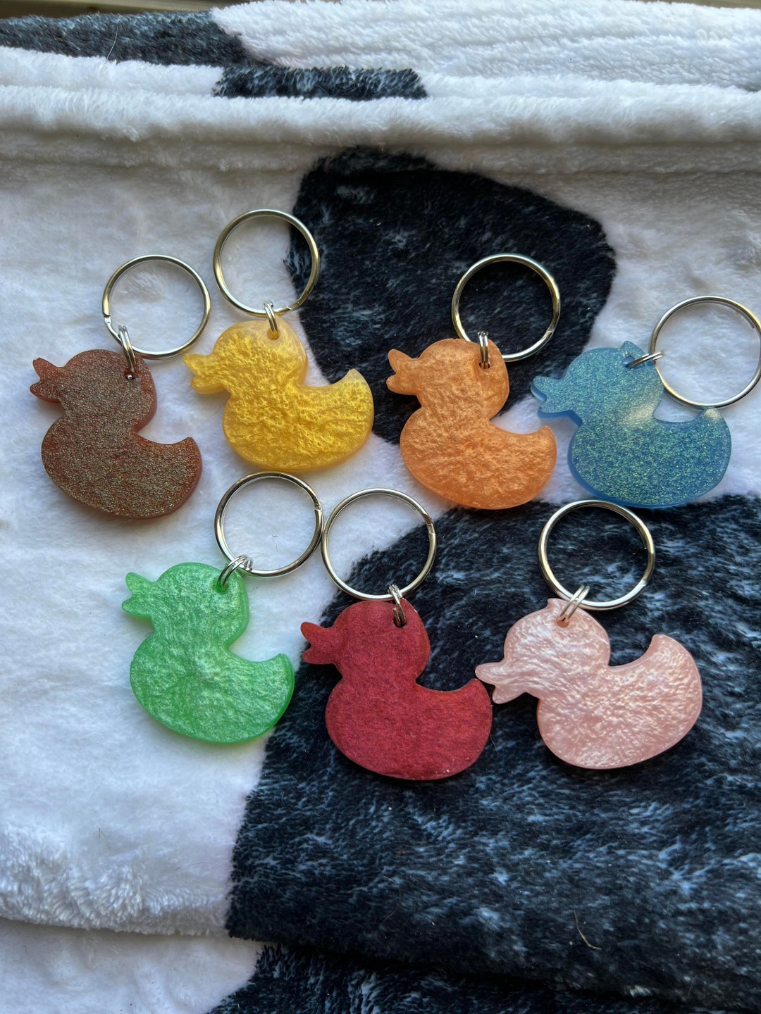 Mini Duck Keychains-mica Powder - Etsy