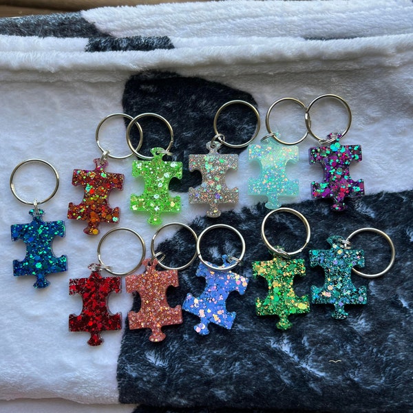 Puzzle Keychain - Etsy