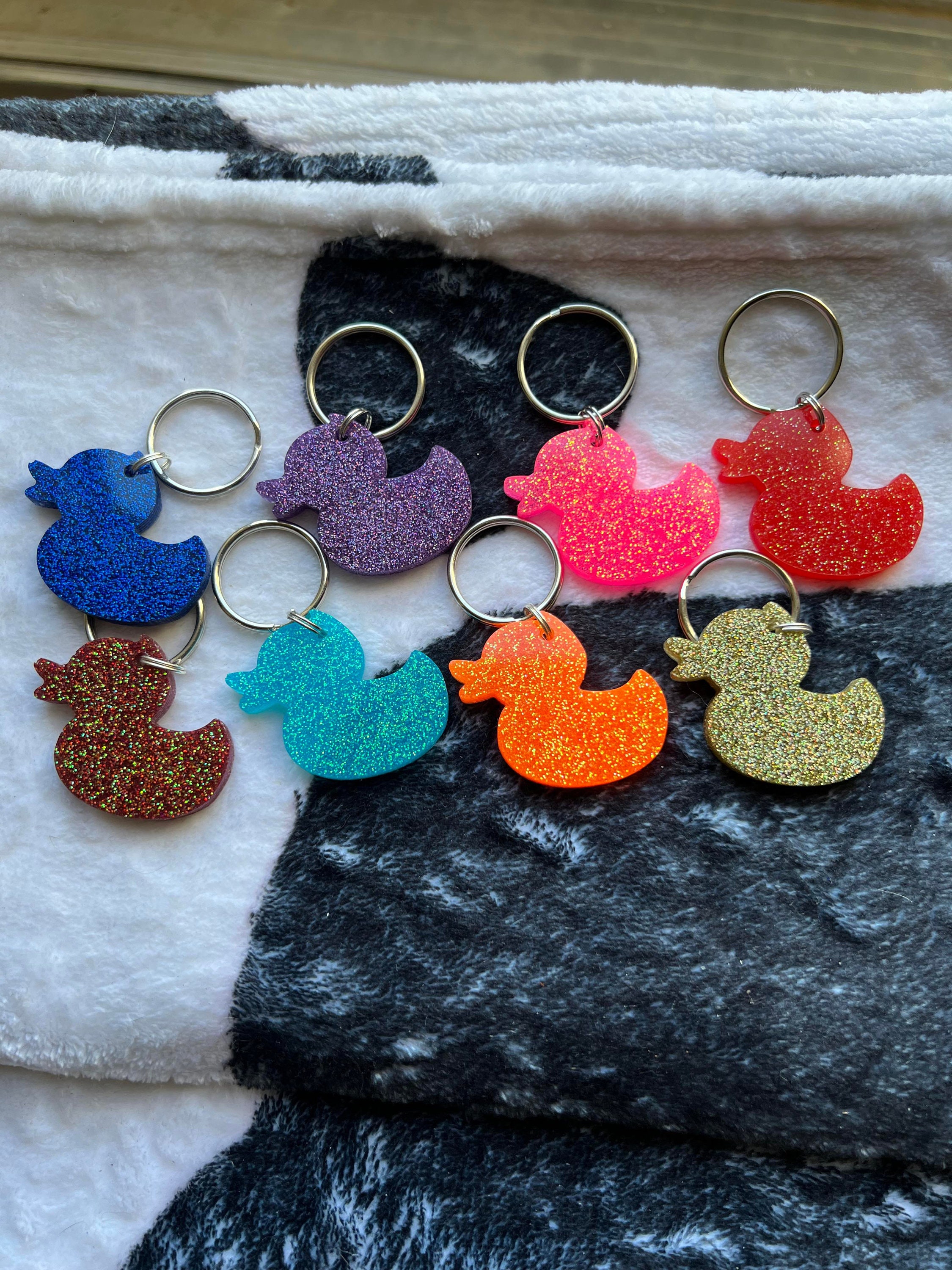 Mini Duck Keychain-fine Glitter - Etsy