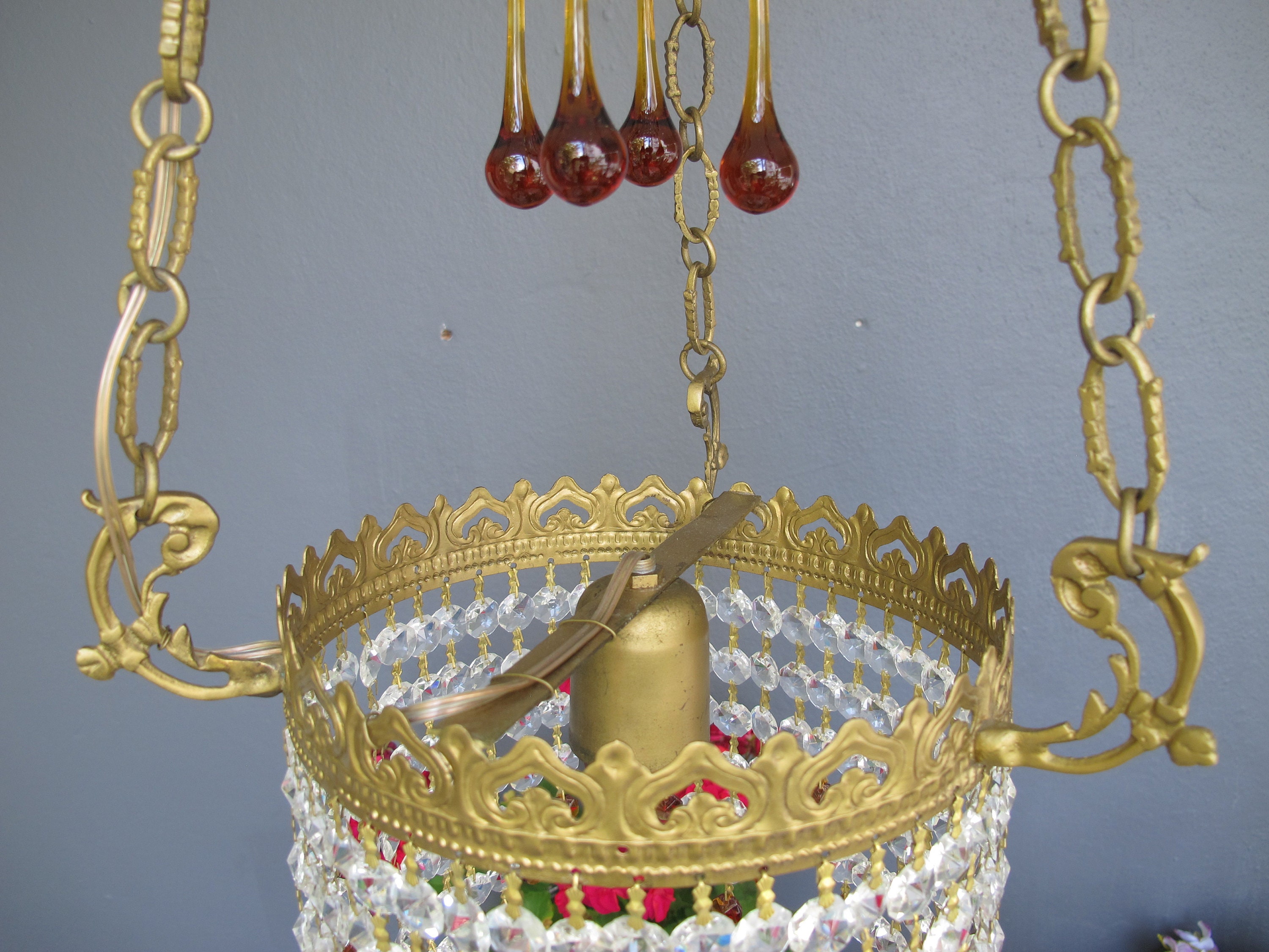 Antique Style Ceiling Light, Home Interior, Vintage Crystal Chandelier ...