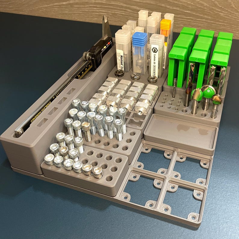 Modular CNC Tool and Bit Organizer, Carbide 3D Shapeoko, Modular Drawer ...