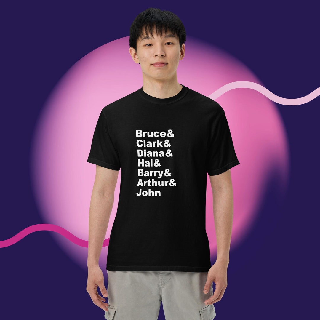 Original Justice League Names Garment-dyed Heavyweight T-shirt - Etsy