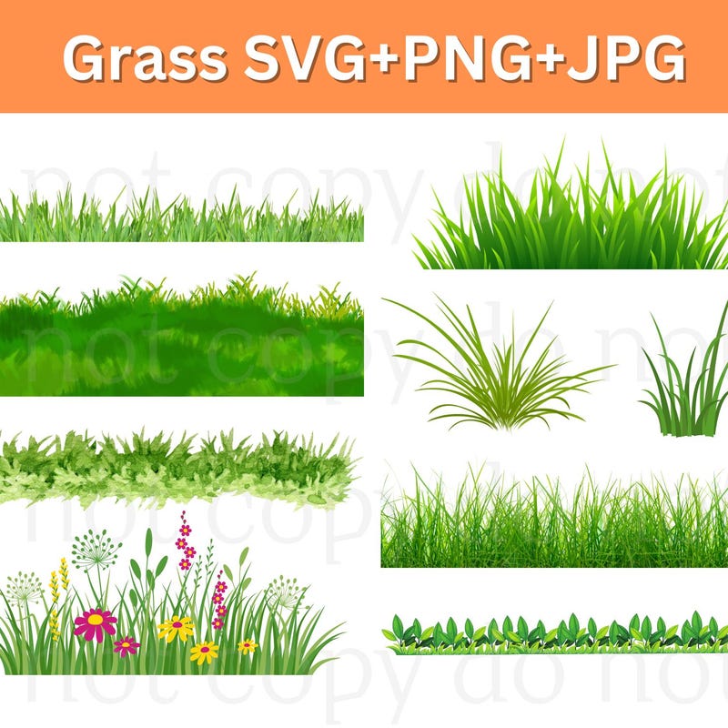 Grass Svg - Etsy