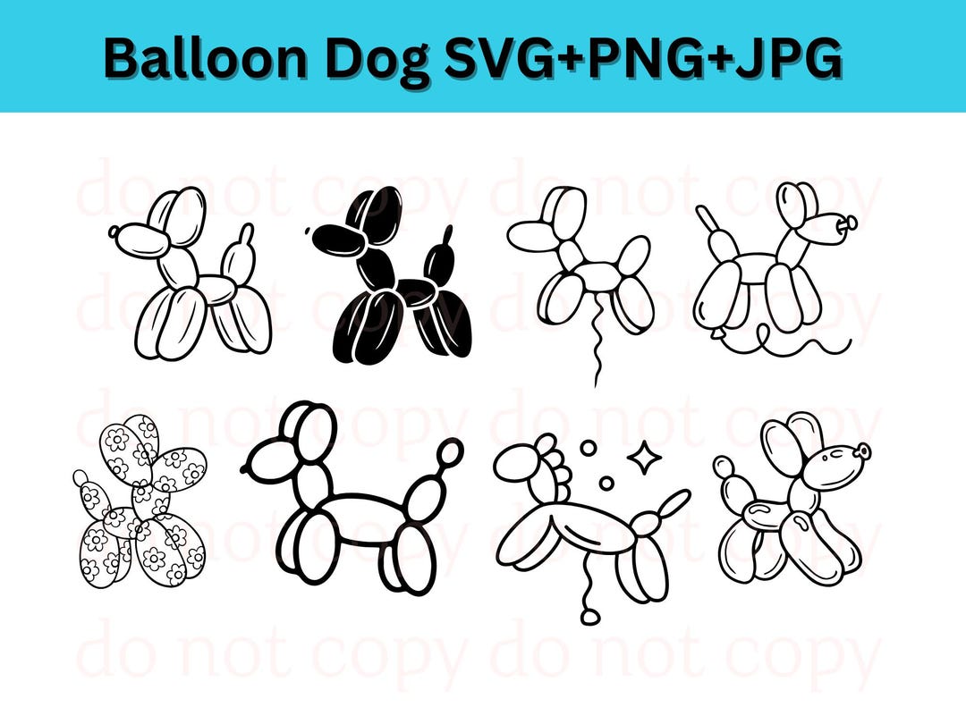 Balloon Dog SVG Bundle, Balloon Dogs Svg, Dog Svg, Cut File, Sausage ...