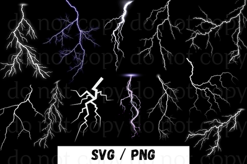 White Lightning, SVG, PNG, Commercial Use, Digital Cutting File, File ...