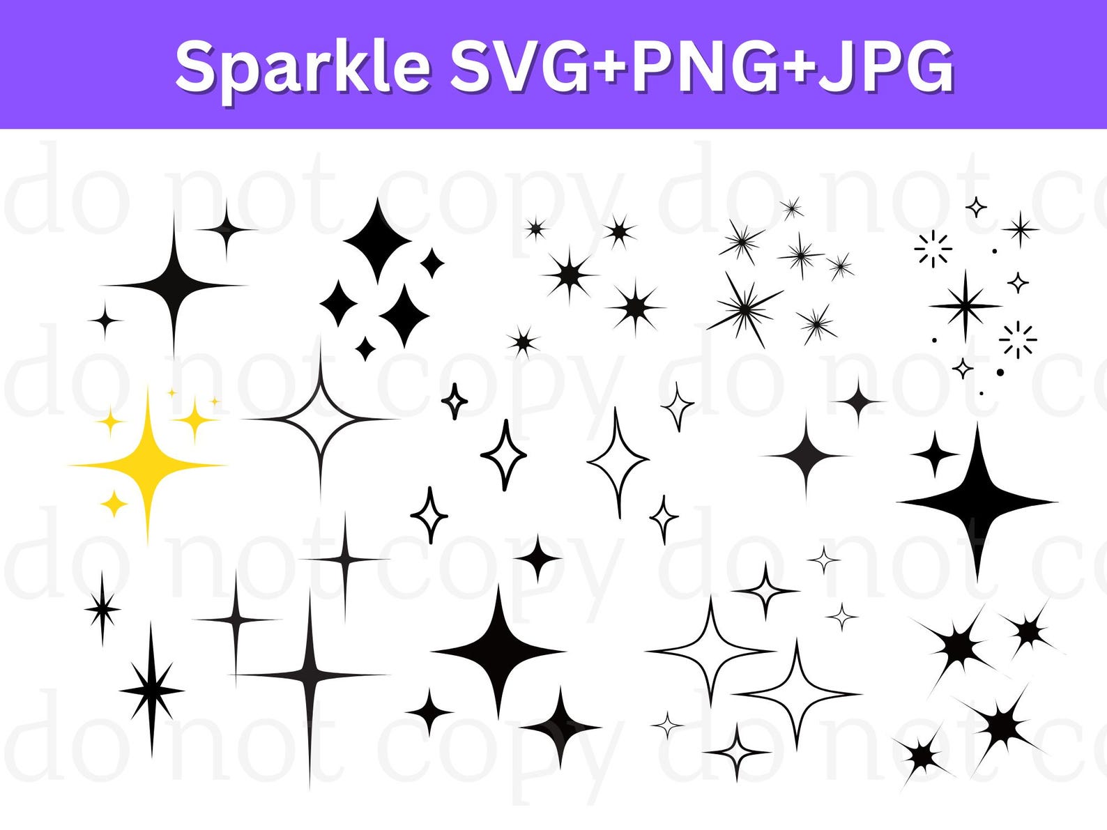 Sparkle SVG Bundle, Sparkle PNG Bundle, Sparkle Clipart, Sparkle Star SVG Cut Files for Cricut ...