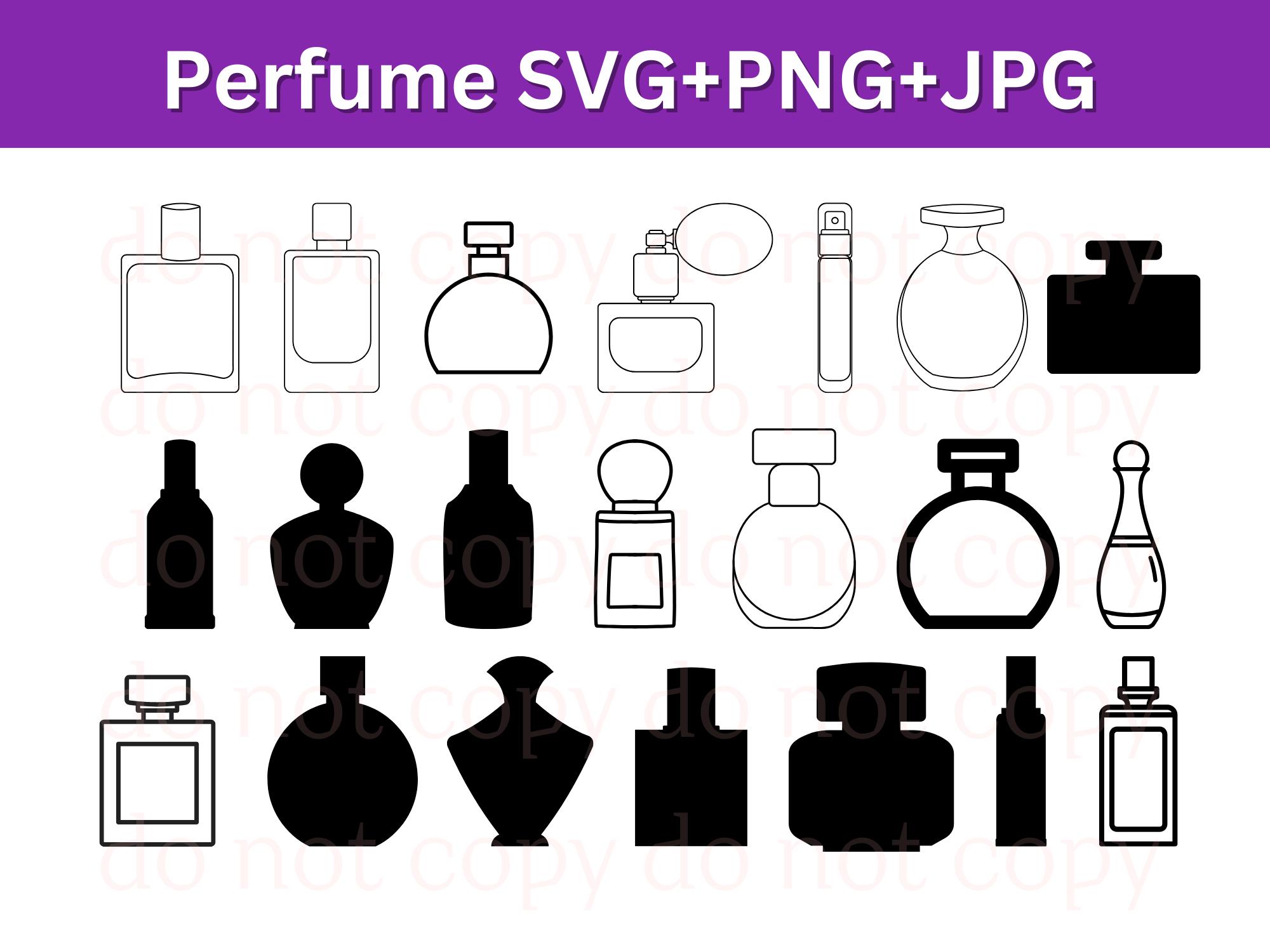 Perfume Bottle SVG Bundle - High Quality Cosmetic Bottle Clipart, PNG ...