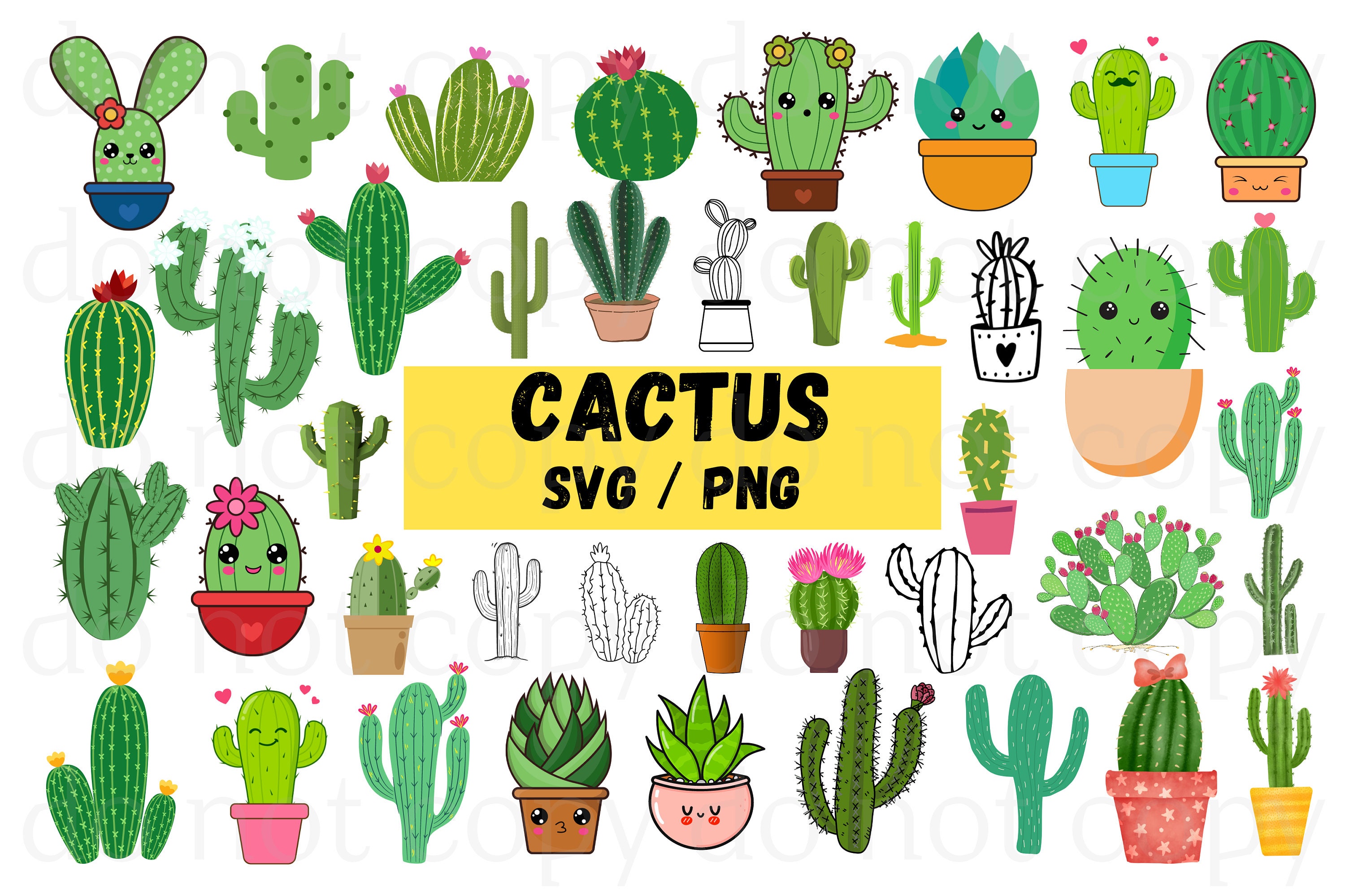 Cactus SVG, Files for Cricut, Bundle, PNG, Cactus Cut Ifle, Cricut ...