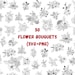 50 Flower Bouquet Svg Bundle, Bouquet Svg, Flower Svg, Flower Bouquet ...