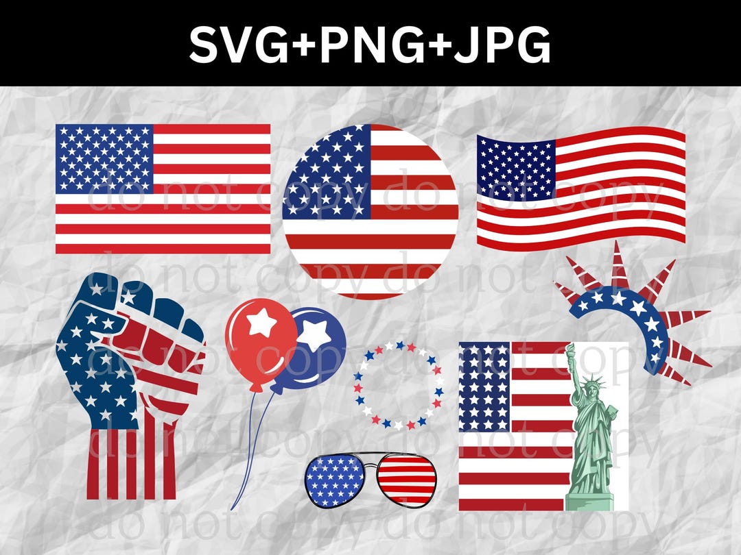 American Flag SVG Bundle – 4th of July, Memorial Day, Eagle With Flag ...