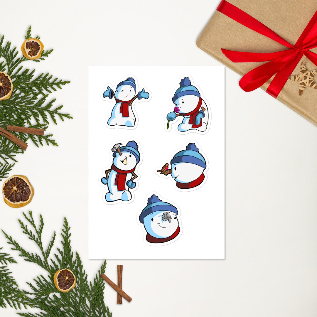 Sticker Sheet the Snowman Needs a Nose - Etsy