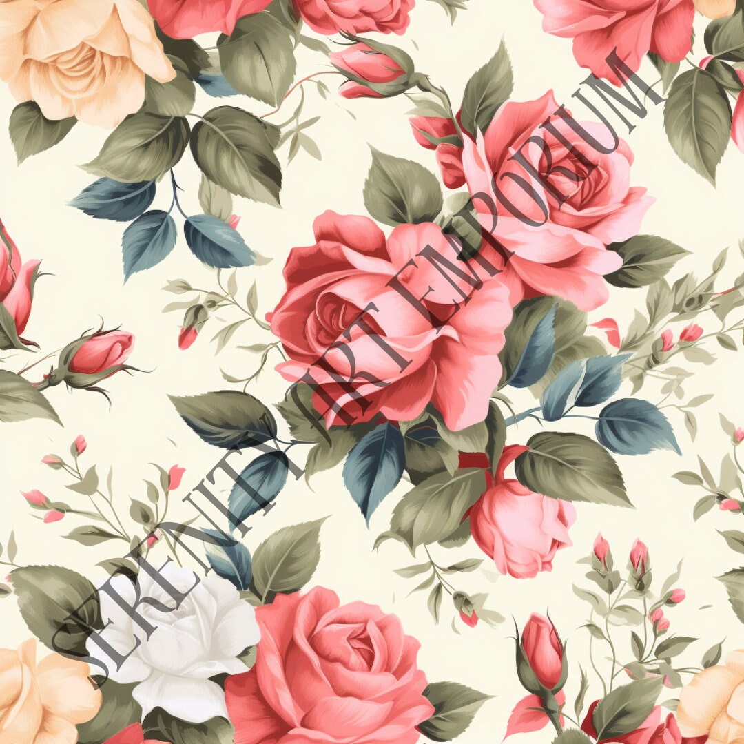 16 Seamless Rose Patterns in Png Format for Commercial Use - Etsy