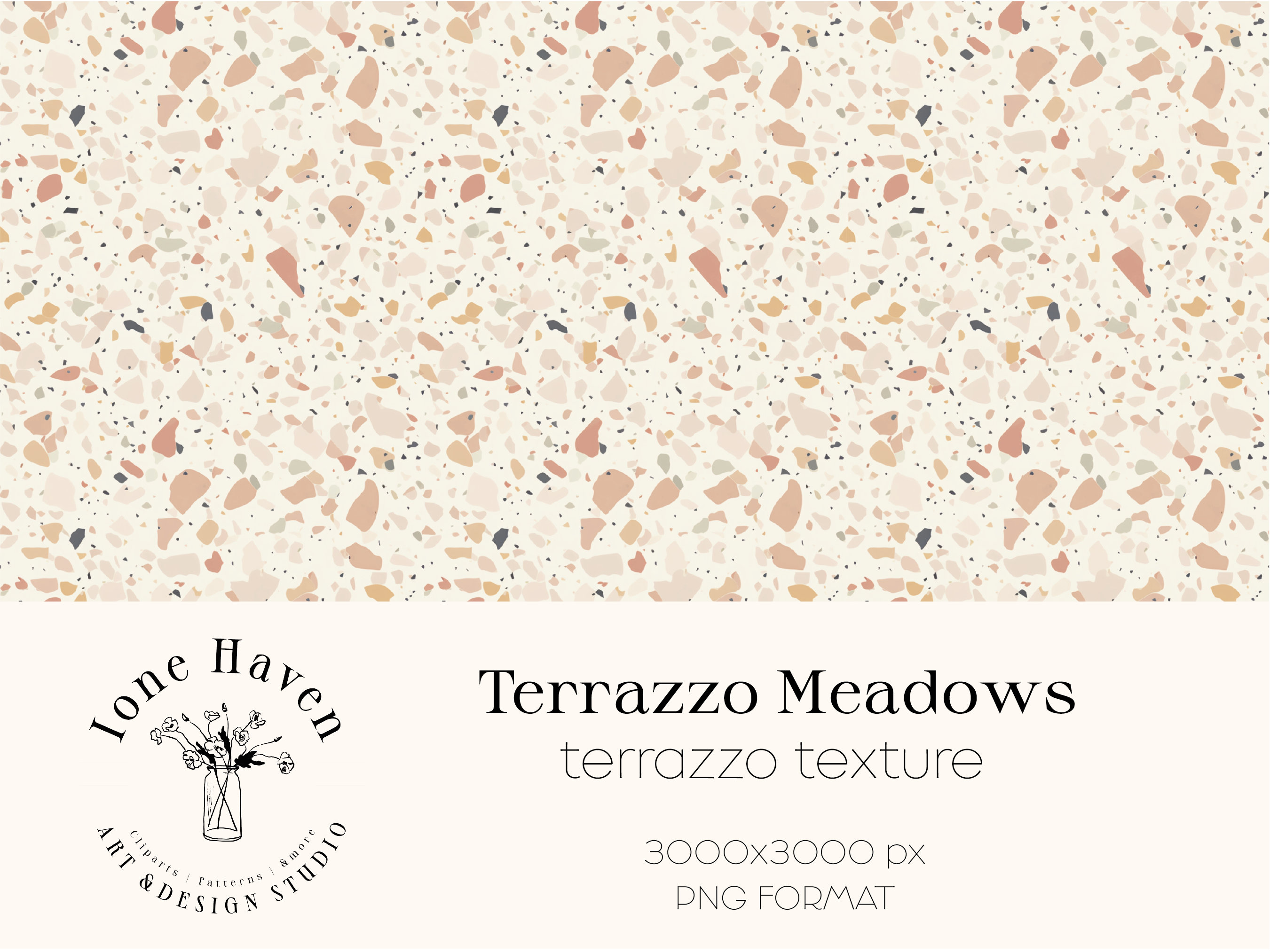 Floral Terrazzo Pattern Scrapbook Papers Seamless Patterns Digital Background Wallpaper Design ...