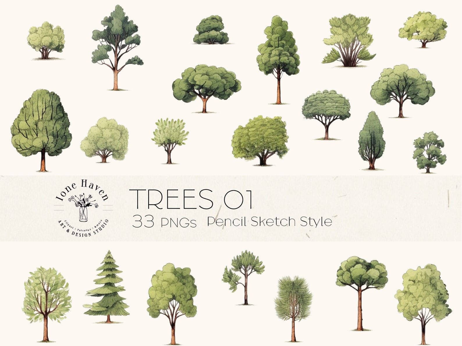 Forest Trees Clipart Cutout Trees PNG Architecture Render Elements ...