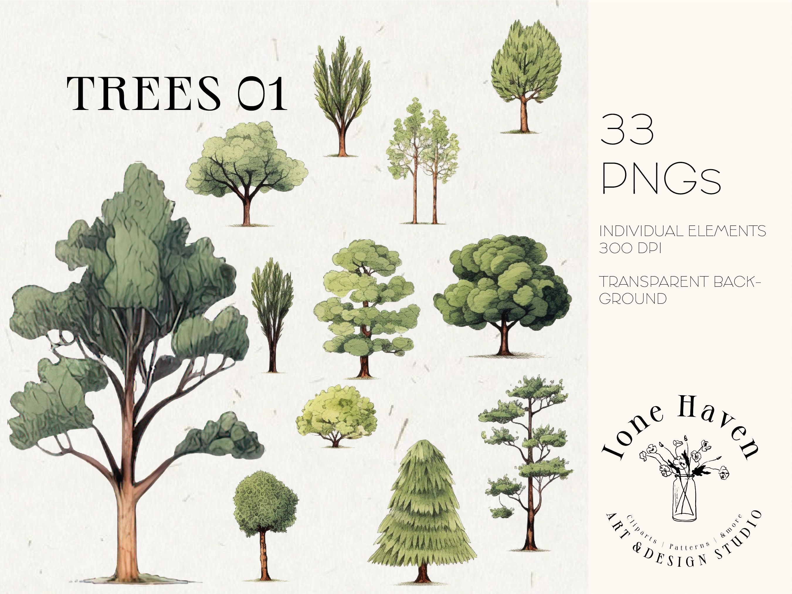 Forest Trees Clipart Cutout Trees PNG Architecture Render Elements ...
