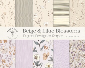 Digital Paper Scrapbook Papers Seamless Patterns Digital Background ...